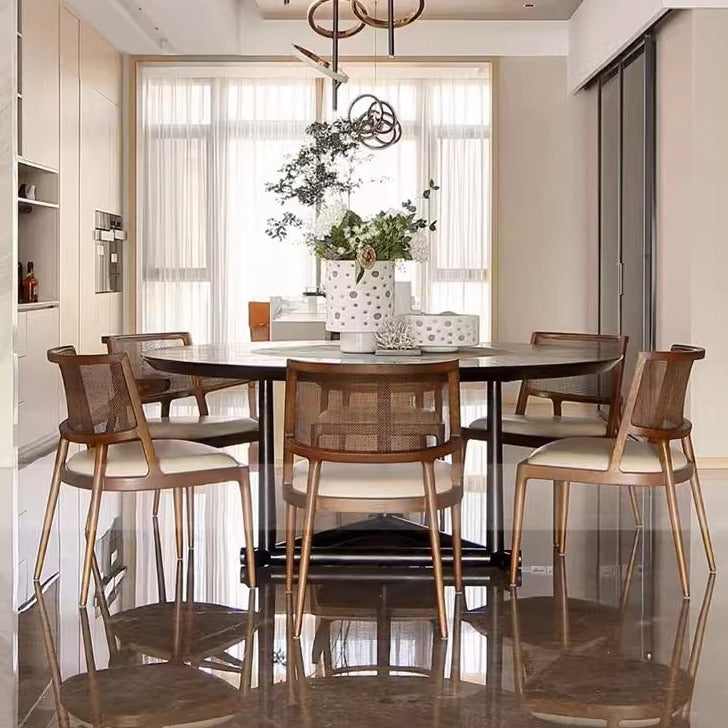 Madison Curved Wood and Rattan Dining Chair – Staunton and Henry