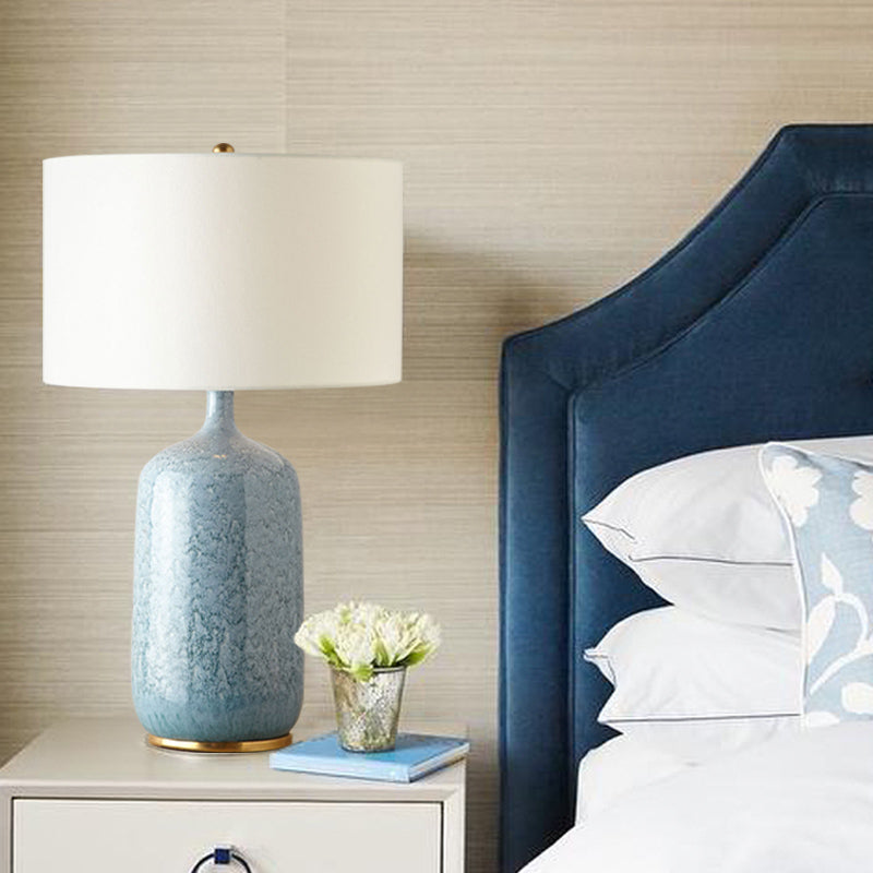 Buy Blue Ceramic Table Lamp with Gold Trim – Staunton and Henry